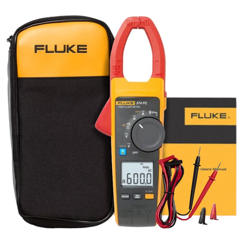 Alicate Amperímetro Digital 600A AC/DC TRUE RMS 374-FC FLUKE ...