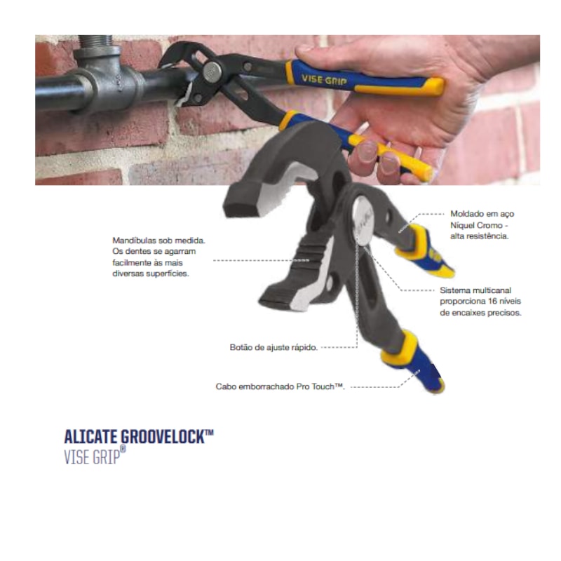 Alicate Bomba D'Agua 12" GROOVELOCK VISE-GRIP 2078112 IRWIN ...