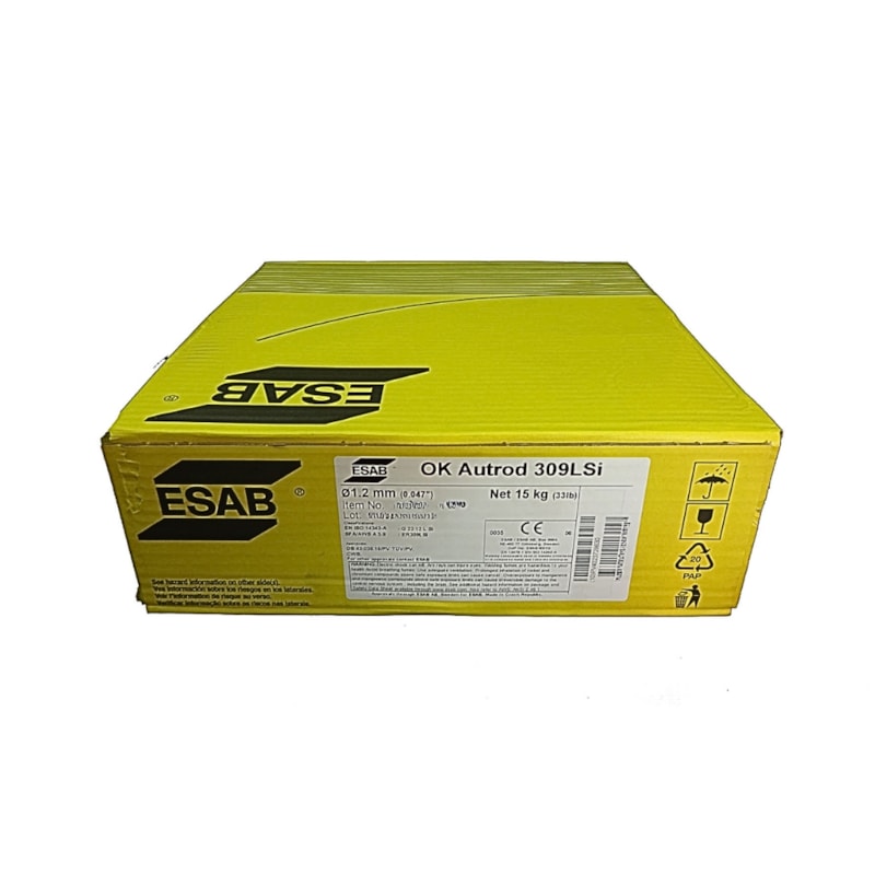 Arame Mig Sólido Inox ER309LSI 1,2mm 15Kg OK AUTROD 309LSI ESAB ...