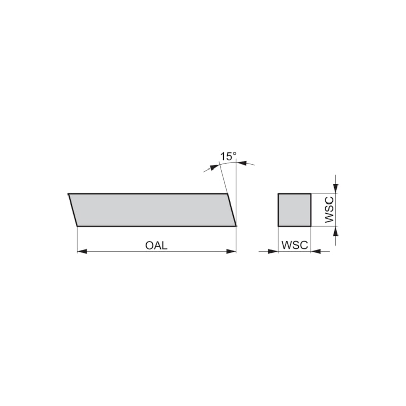 Bits Quadrado HSS-E 3/8" X 6" Brilhante DIN 4964B K5203/8X6 DORMER ...