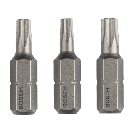 Bits Torx T10 a T30 x 25mm Encaixe 1/4" Forma C com 5 Peças 2607001768 ...