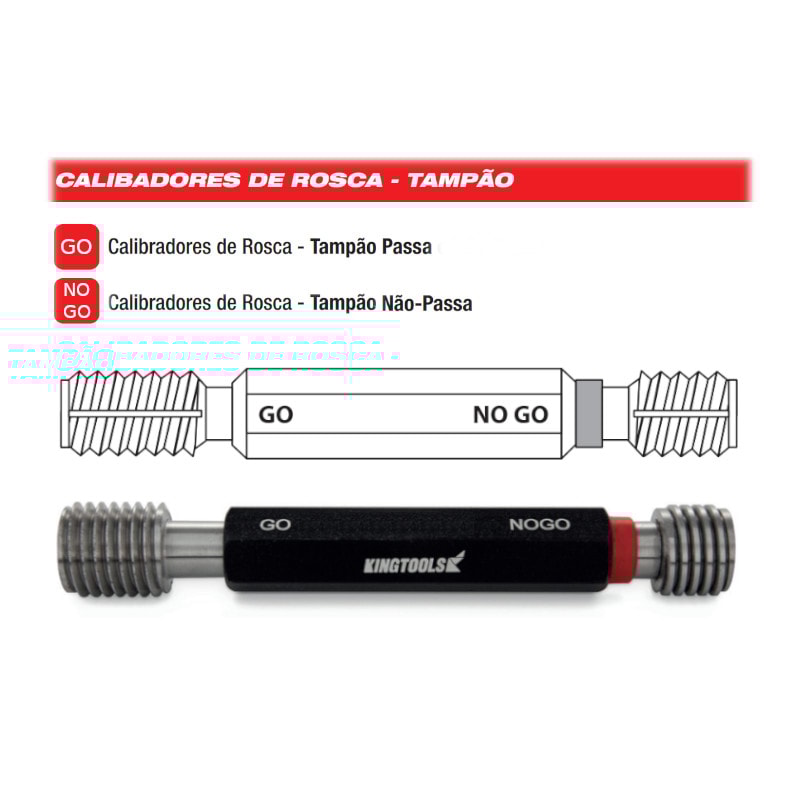 Calibrador de Rosca Tampão M10x1.5 6H TPNP M10 KINGTOOLS | Anhanguera ...