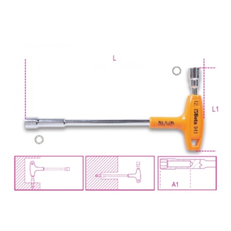 Chave Canhão T 7mm Cromada 941 BETA | Anhanguera Ferramentas