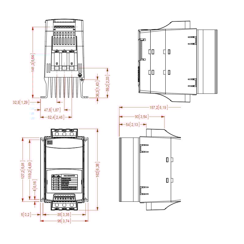 Chave de Partida Soft Starter Trifásico 10cv 30A 220-575V SSW070030T5SZ 10194172 WEG ...