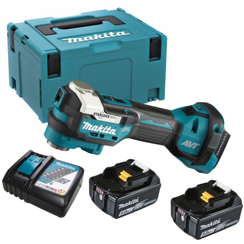 Cortadora Multifunção 18V com 2 Baterias 5.0Ah Carregador 110V/220V e ...