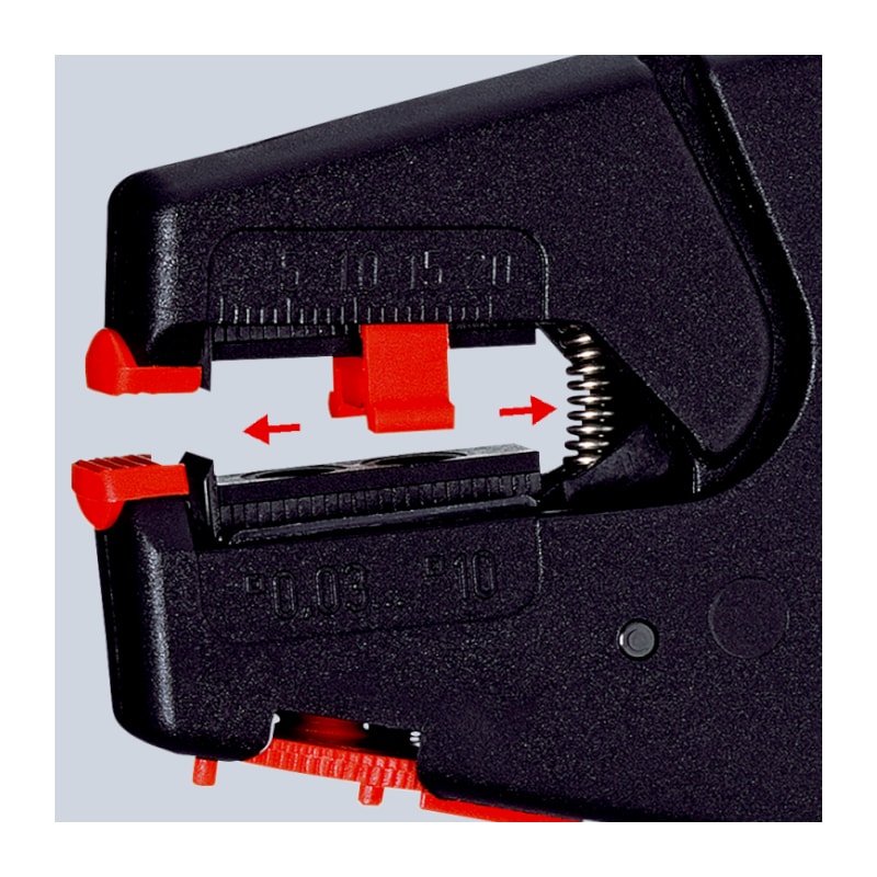 Decapador de Cabos Autoajustável 8" de 0,03mm a 10mm 12 40 200 KNIPEX | Anhanguera Ferramentas