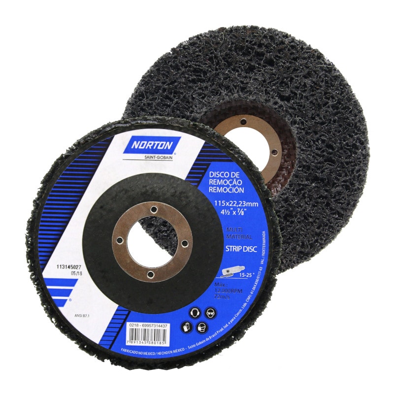 Disco de Limpeza para Inox 4.1/2" 7/8" SURFACE STRIP NORTON ...
