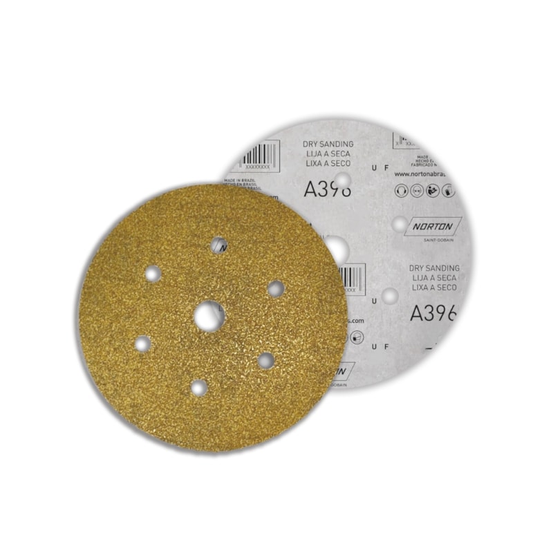 Disco de Lixa para Repintura 6" Grão 60 com 7 Furos CHAMPAGNE A396 ...