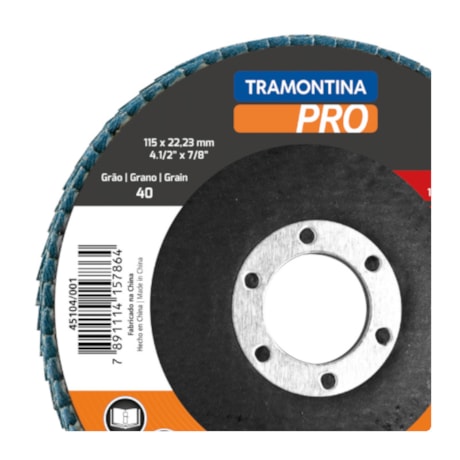 Disco Flap 4.1/2'' Grão 120 45104/004 TRAMONTINA PRO | Anhanguera ...