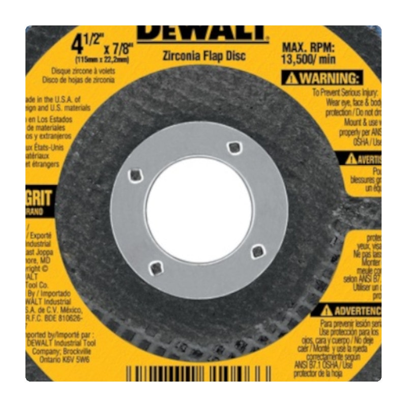 Disco Flap 4.1/2" Grão 120 DW8310-AR DEWALT | Anhanguera Ferramentas