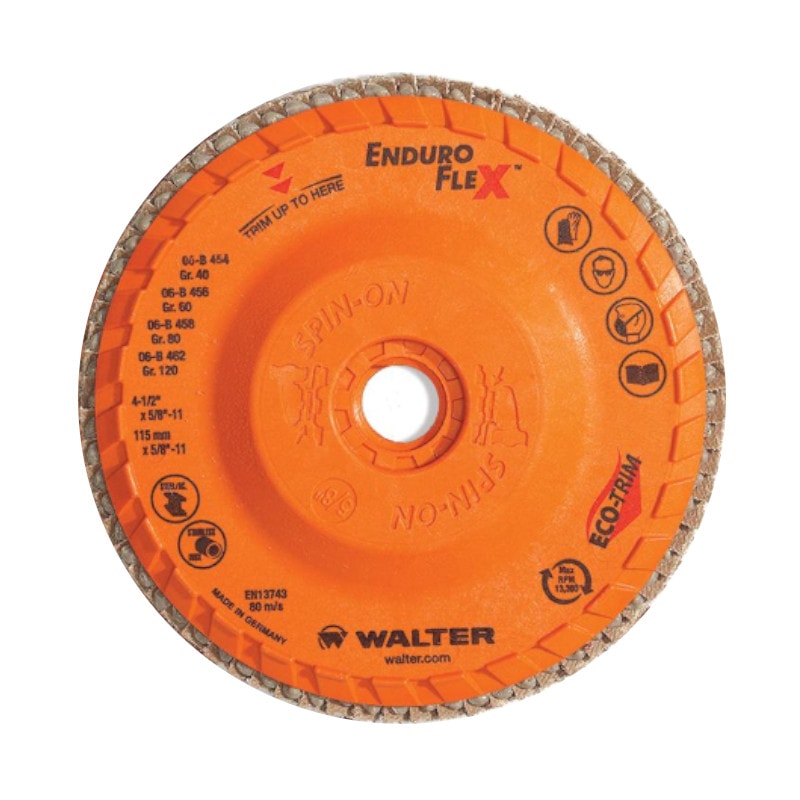 Disco Flap Inox 4.1/2" GR 60 ENDURO-FLEX 06F426 WALTER ABRASIVOS ...