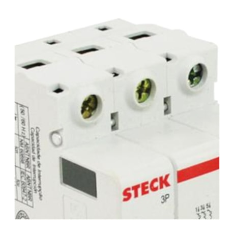 Disjuntor Tripolar 10A C 3kA SDD63C10 Steck|Anhanguera Ferramentas