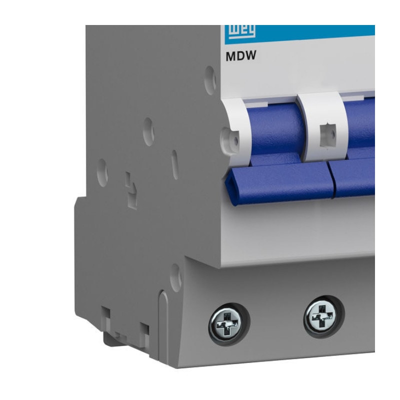 Disjuntor 3P 50A 5kA Termomagnético DIN curva C com Alavanca MDW-C50-3 WEG | Anhanguera Ferramentas