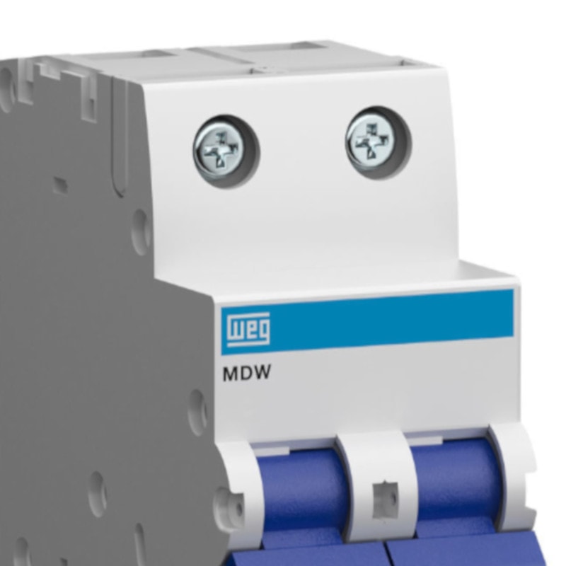 Disjuntor Bipolar DIN 40A Curva C com Alavanca 3KA MDW-C40-2 WEG | Anhanguera Ferramentas