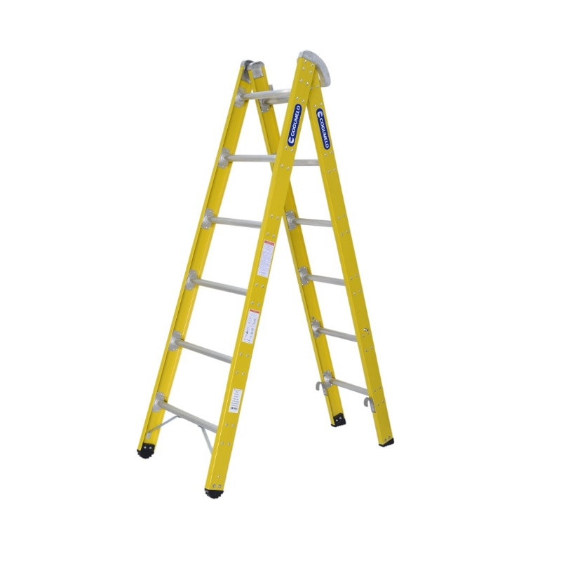Escada de Fibra de Vidro Tesoura 1,88 Metros / Singela 3,15 Metros TE-6 ...