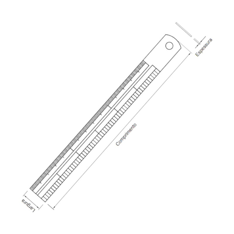 Escala de Aço Inoxidável 150mm/6" 600.003 KINGTOOLS | Anhanguera ...