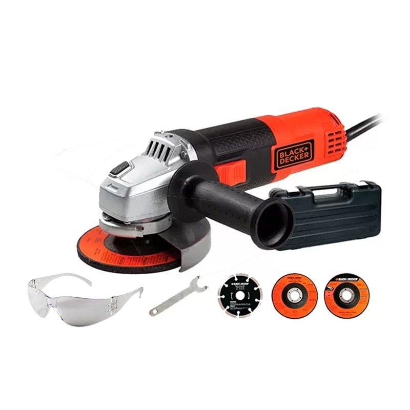 Esmerilhadeira Angular 820W 12 Discos e Óculos Black + Decker