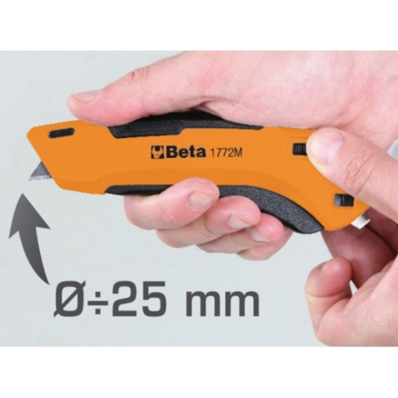 Estilete de Segurança Retrátil 18mm Trapezoidal 1772M BETA | Anhanguera ...