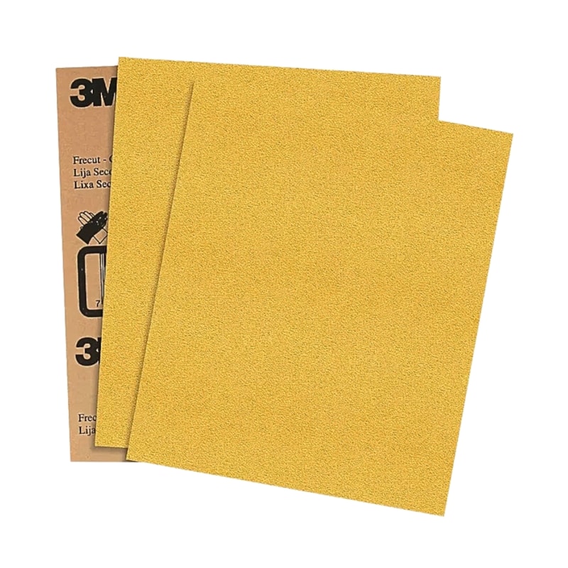 Folha de Lixa a Seco Grão 600 225x275mm 50 unidades Ouro 326U 3M ...