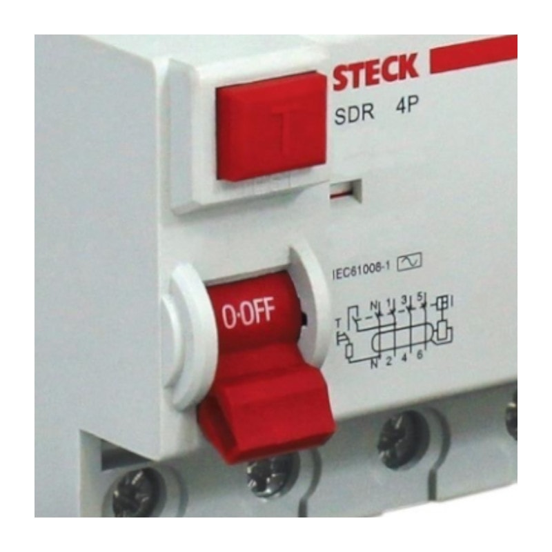 IDR Interruptor Diferencial Residual 4P 125A 300MA SDR412503 STECK | Anhanguera Ferramentas