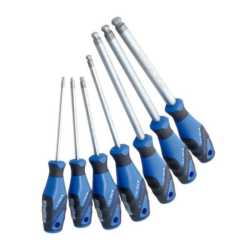 Jogo de Chave Hexagonal Allen Abaulada com Cabo 3MM A 12MM 7 Peças ...