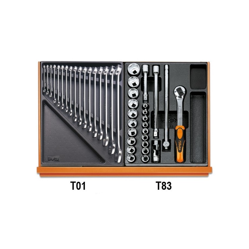 Jogo de Ferramentas em Bandejas de ABS 5904VU/4T BETA | Anhanguera Ferramentas
