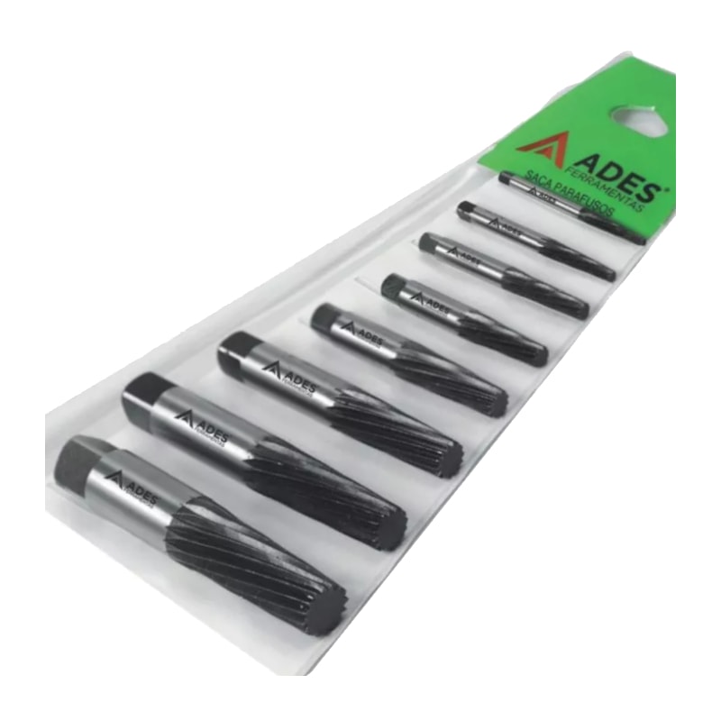 Jogo Extrator Saca Parafuso com 8 Peças 2MM X 19.0MM ADES | Anhanguera ...