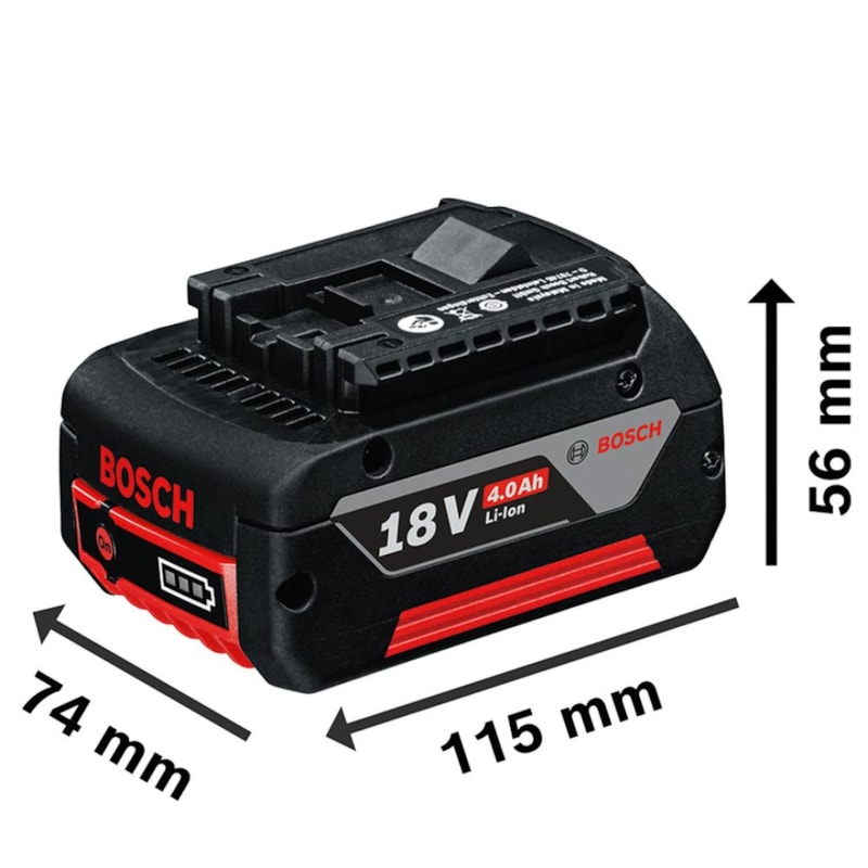Kit 2 Baterias 18V 4.0Ah e 1 Carregador 110V/220V 1600A02RM8 BOSCH ...