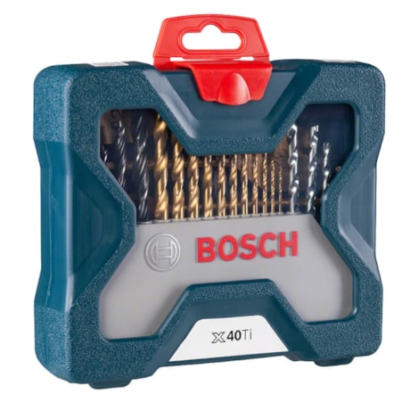 Kit de Bits e Brocas em Titânio com 40 Peças X-LINE 2607017512 BOSCH ...