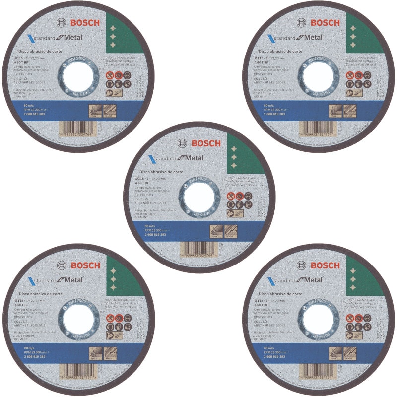 Kit de Discos de Corte Standard For Metal 4.1/2" 10 Peças 2608619383 ...