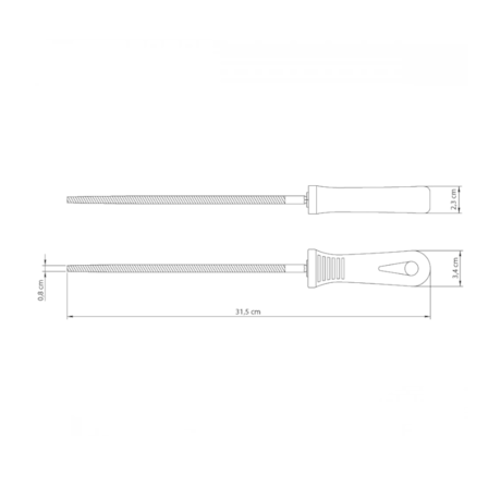 Lima Redonda Bastarda 8" com Cabo Injetado 41701308 TRAMONTINA MASTER | Anhanguera Ferramentas