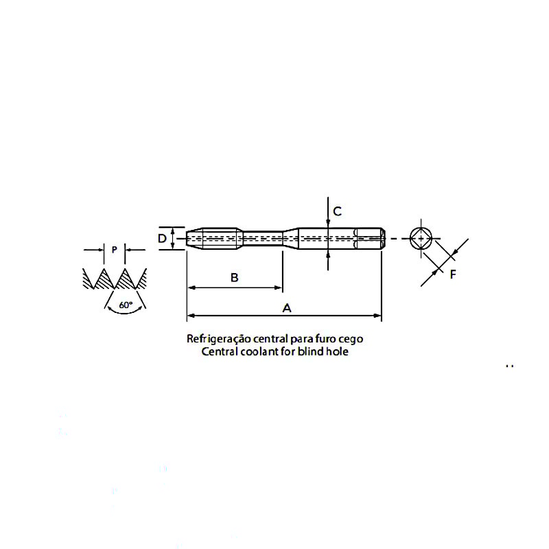 Macho Máquina Canal HSS-PM M6x1,00mm Din 371 TICN VP-DC-MT OSG | Anhanguera Ferramentas