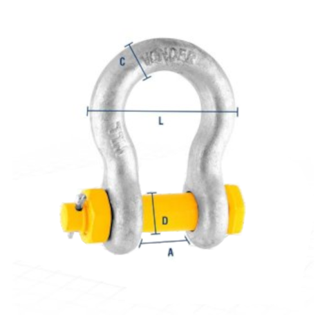 Manilha Curva Industrial com Porca e Pino 7/8" 3564300780 VONDER ...