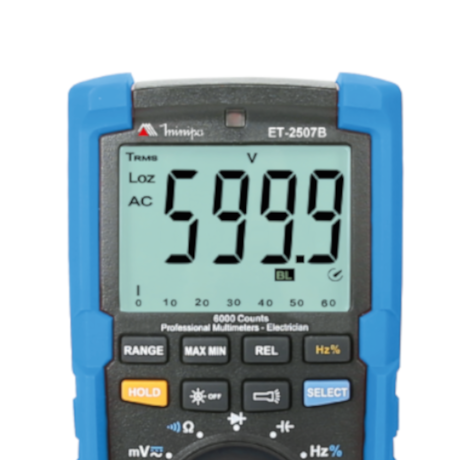 Multímetro Digital 750/1000V AC/DC 20A CAT IV 600V ET-2507B MINIPA ...