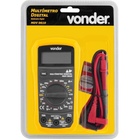 Multímetro Digital CAT II 600V MDV 0610 3870610000 VONDER | Anhanguera ...