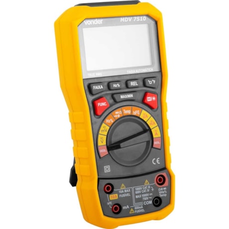 Multímetro Digital TRUE-RMS CAT IV 600V/CAT III 1000V MDV 7510 VONDER ...