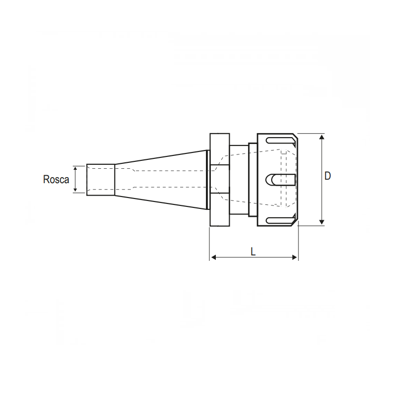 Porta Pinça ISO30 M12X1.75 ER40HTISO30M12175 HT | Anhanguera Ferramentas