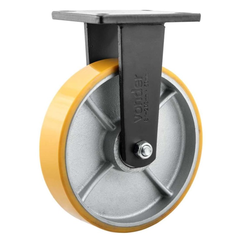 Rodízio Fixo 8" Poliuretano e Ferro Fundido Industrial 3579000508 VONDER | Anhanguera Ferramentas