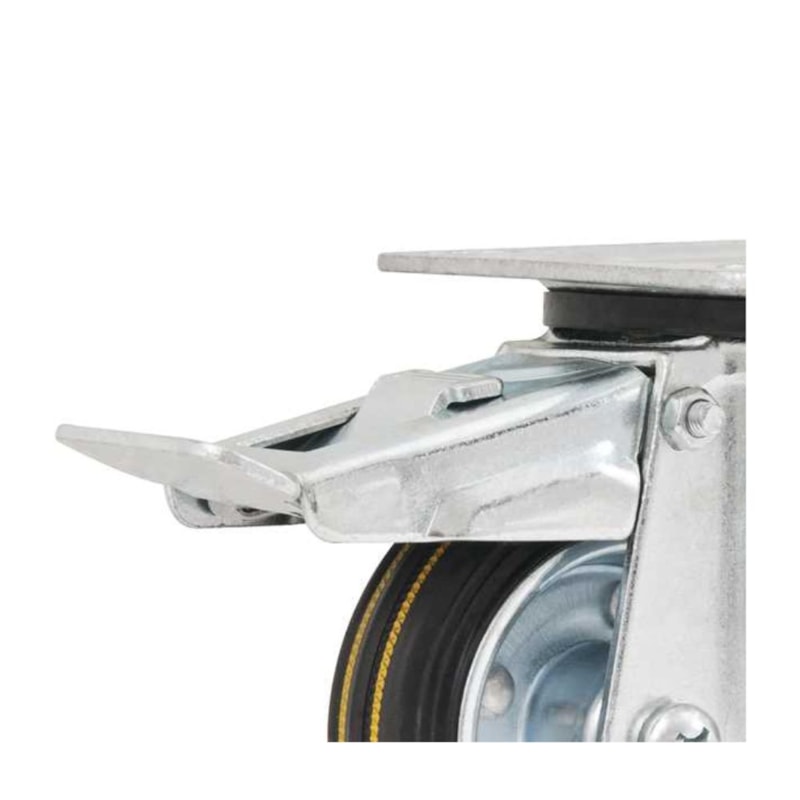 Rodízio Giratório 3" Borracha Preto com Freio Médio 3579538859 VONDER | Anhanguera Ferramentas