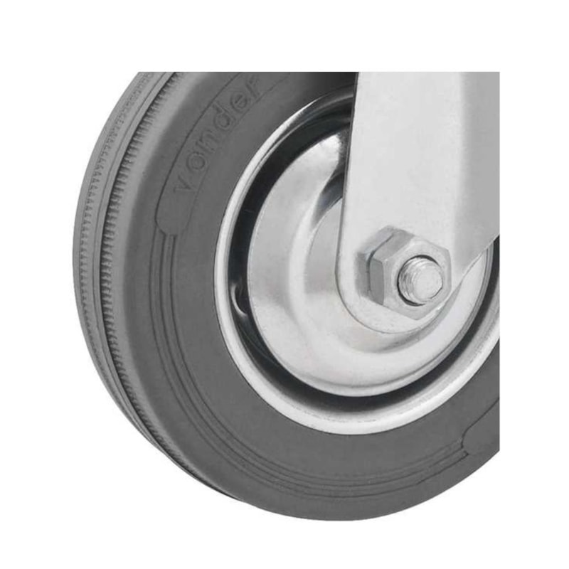 Rodízio Giratório 4" Borracha Cinza Leve 3579100004 VONDER | Anhanguera Ferramentas