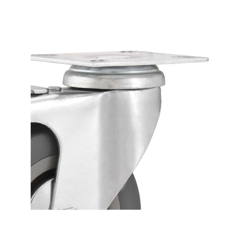 Rodízio Giratório 4" com Freio de Borracha e PVC Cinza 3579700004 VONDER | Anhanguera Ferramentas