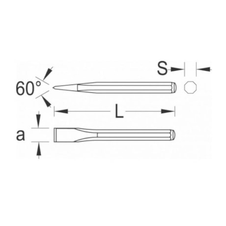 flat cold chisel diagram