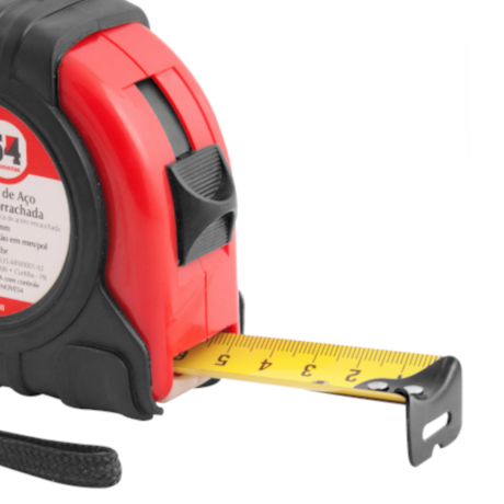 Trena Aço 8m x 25mm Emborrachada 3868388808 NOVE54 | Anhanguera Ferramentas