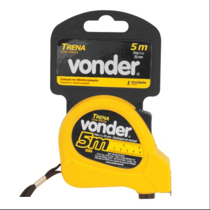 Trena de Aço 5 Metros x 19mm com Trava 3868570005|Anhanguera Ferramentas