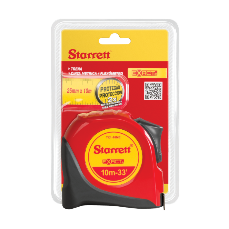 Trena de Bolso Exact em Aço 10 Metros X 25mm KTX1-10ME-S STARRETT ...